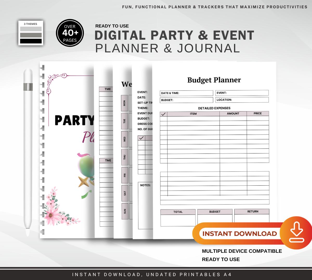 Party & Event Planner Organizer, Event Coordinator Book, Party Planning ...