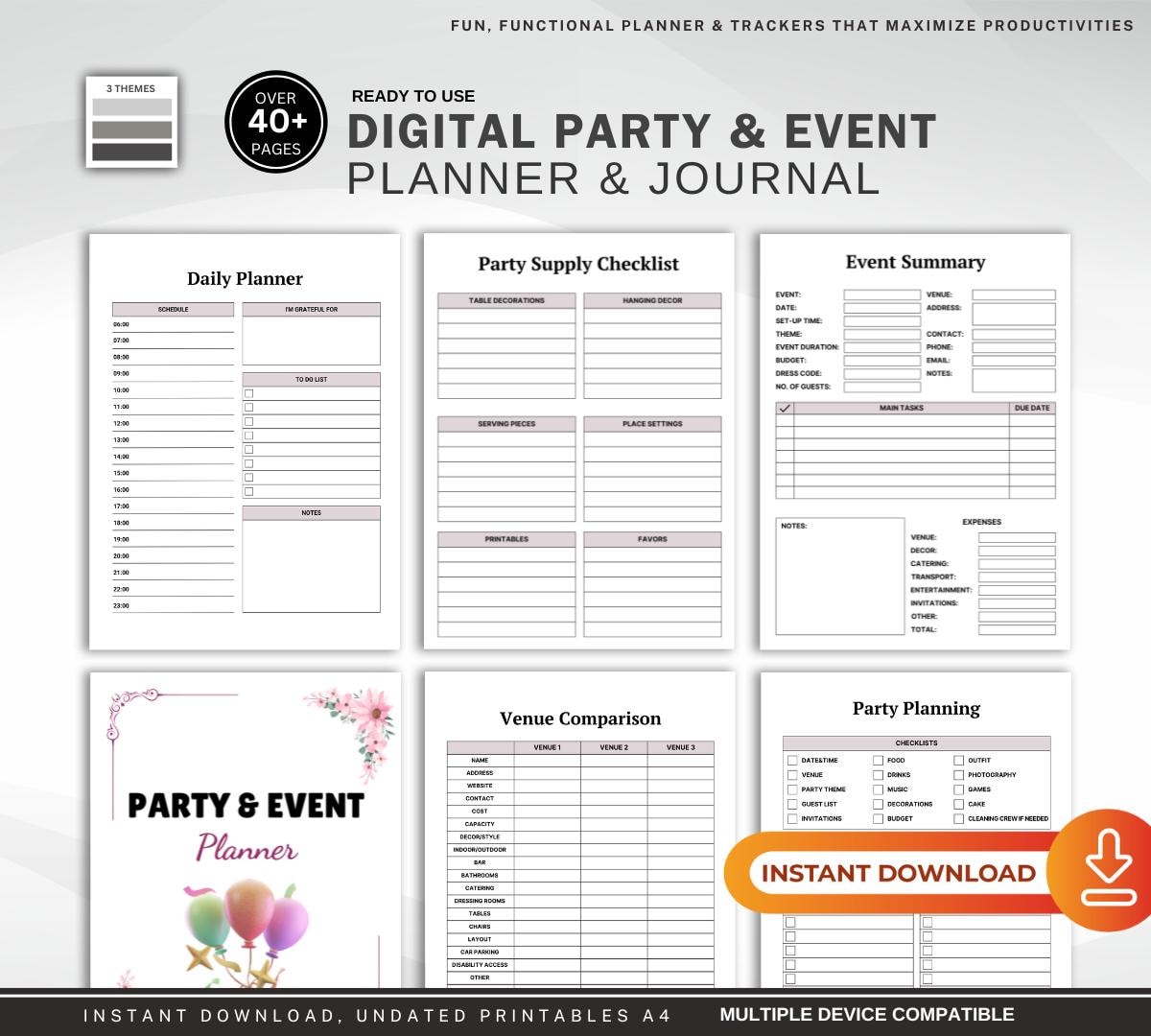 Party & Event Planner Organizer, Event Coordinator Book, Party Planning ...