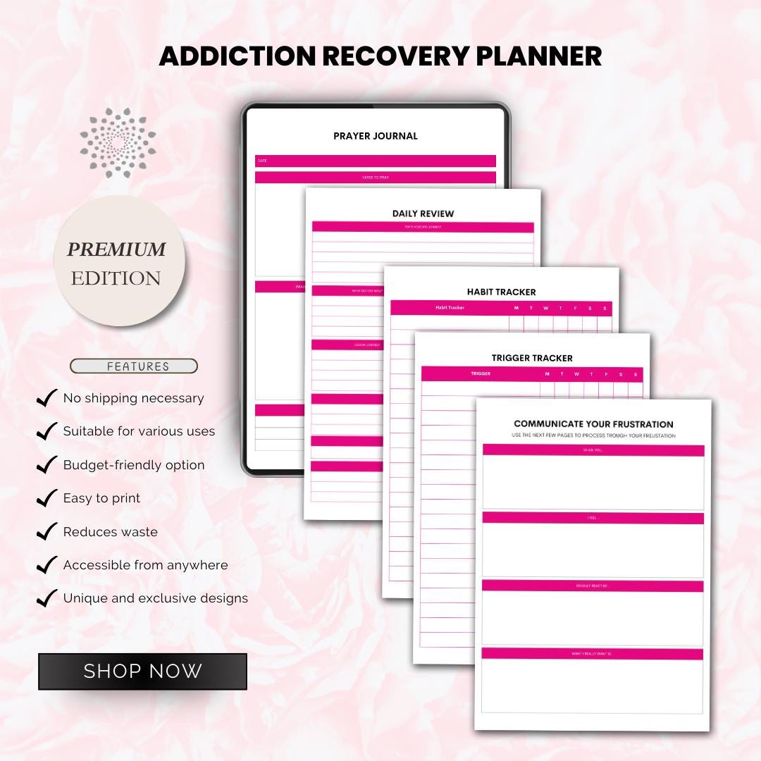 Addiction Recovery Planner & Sobriety Journal | Mental Health and ...