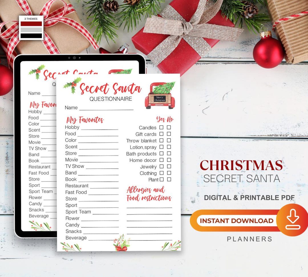 Christmas Secret Santa Gift Set, Holiday Exchange Gift, Festive Gift ...