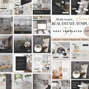 Real Estate Template Posts Bundle, Editable Instagram Templates, Social ...