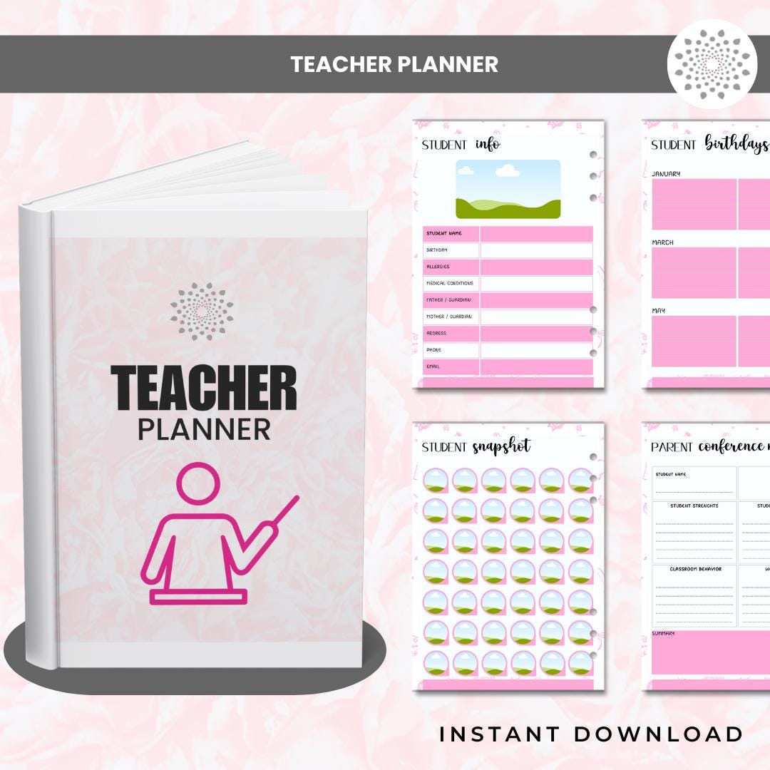 Teacher Planner & Classroom Organizer | Lesson Planner Printable PDF - Etsy