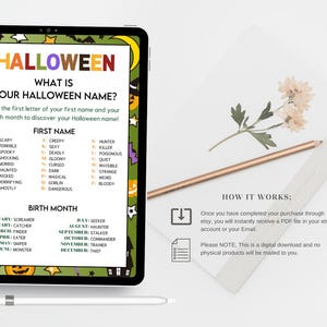 Halloween Games Editable Printable, DIY Halloween Party Games, Instant ...