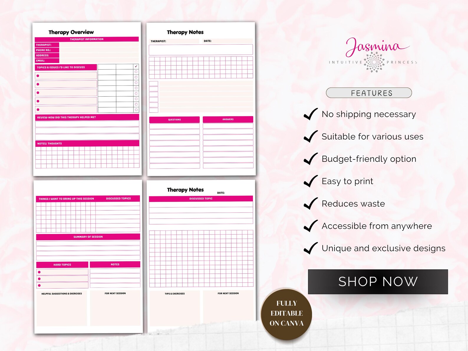 Spiral Bound Therapy Notes Journal, Counseling Notebook, Mental Health ...