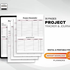 Project Planner Binder Inserts, Refillable Organizer, Project ...
