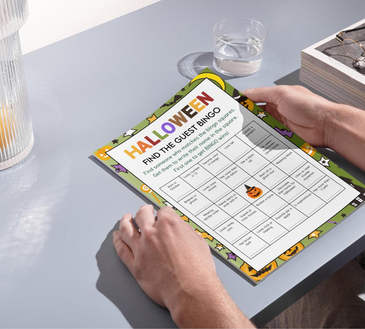 Halloween Games Editable Printable, DIY Halloween Party Games, Instant ...