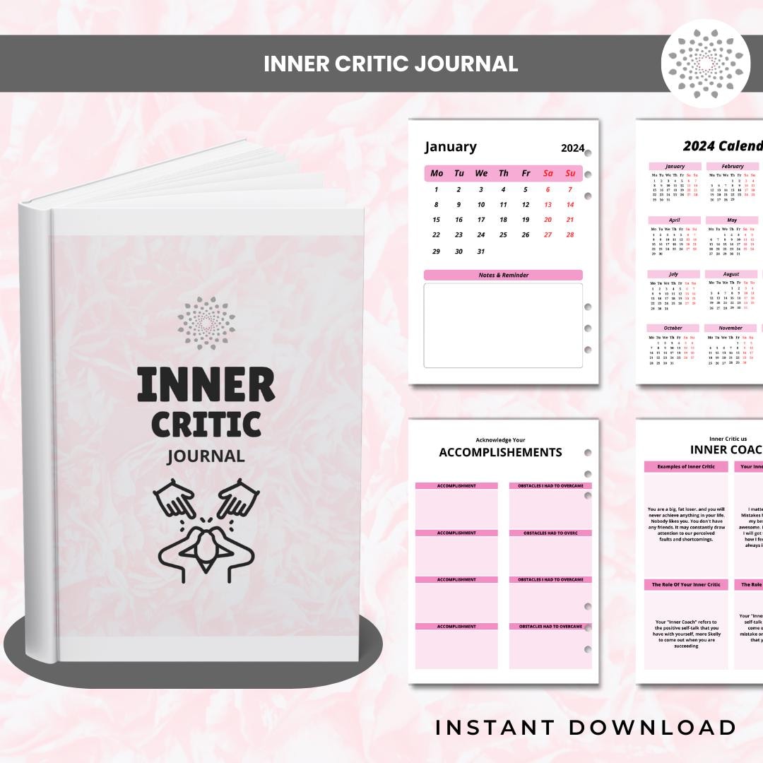 Inner Critic Journal, Self-reflection Notebook, Personal Growth Diary ...