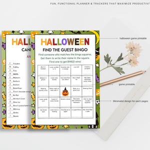 Halloween Games Editable Printable, DIY Halloween Party Games, Instant ...
