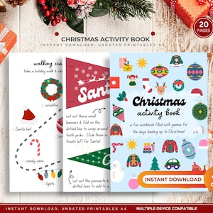 Christmas Activity Book for Kids – Holiday Coloring & Games - Etsy