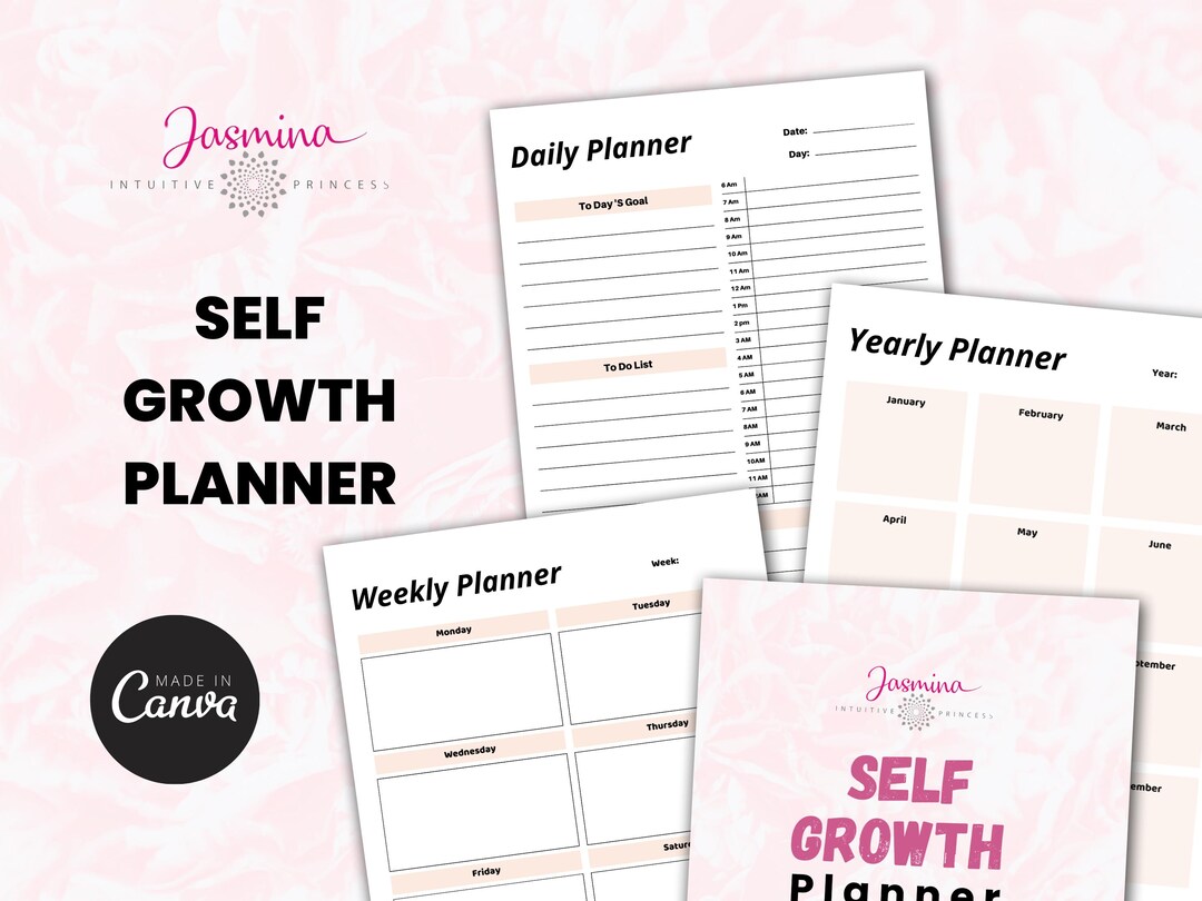 Self-growth Planner, Goal Setting Journal, Mindfulness Journal ...