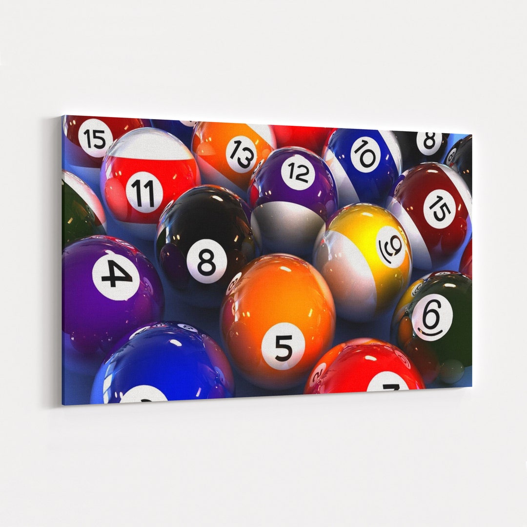 Billiards Balls Sets, Billiard Club Decor, Man Cave Wall Decor ...
