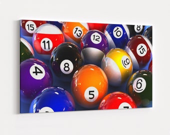 Billiards Canvas Print, Billiards Wall Art, Billiard Room Decor, Man ...