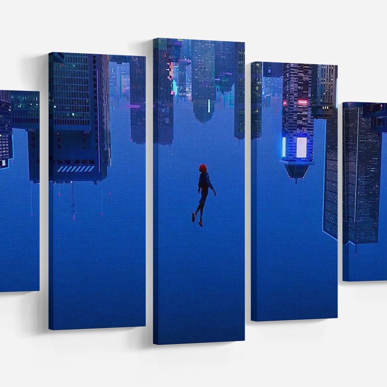 Spider-man Into the Spider-verse Canvas, Miles Morales Wall Art ...