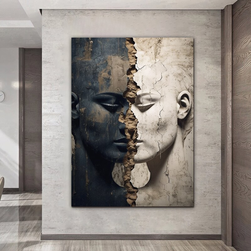 Large Canvas Face Art - Etsy