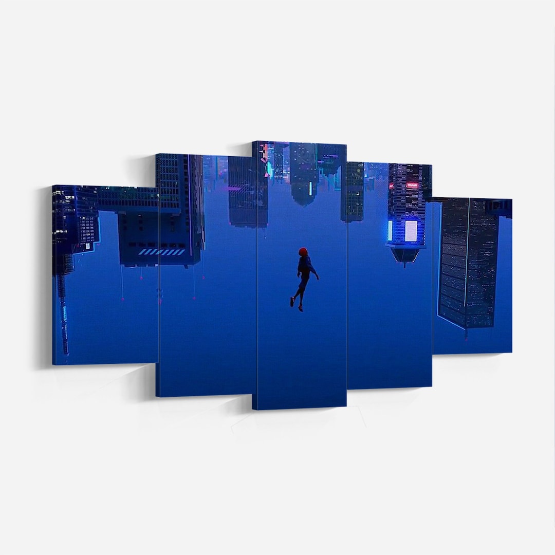 Spider-man Into the Spider-verse Canvas, Miles Morales Wall Art ...