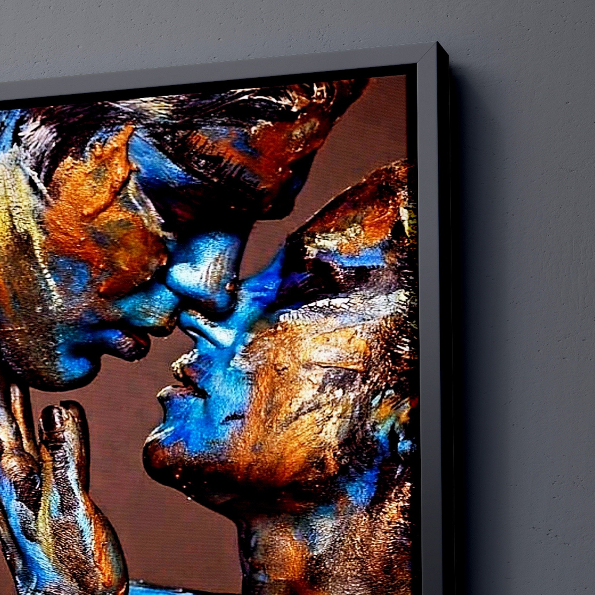 Abstract Couple Painting, Large Modern Home and Office Decor, House ...