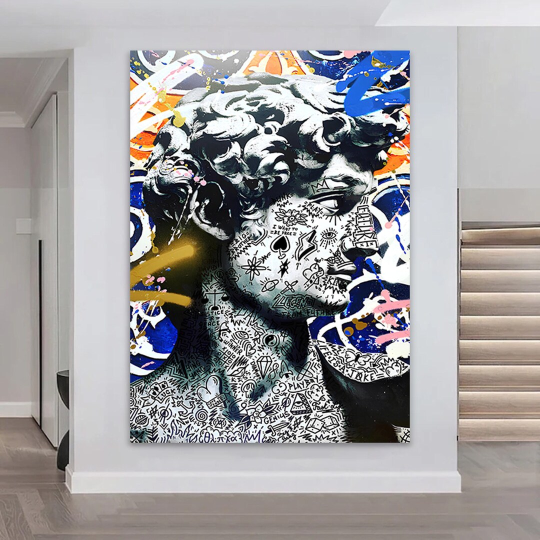 Graffiti Statue of Liberty, New York City Pop Art Print, Banksy Living ...