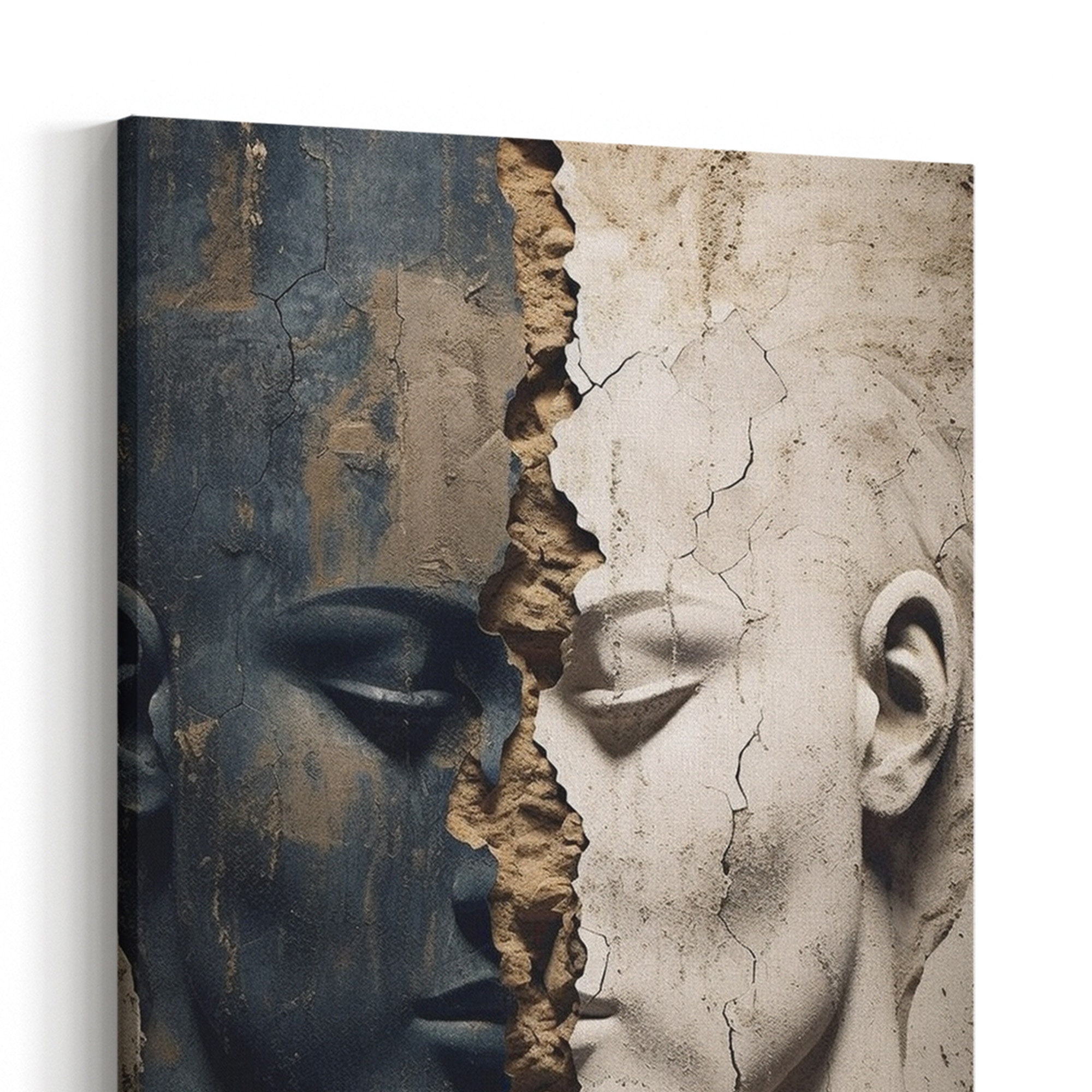 Two Face Black and White Women Canvas Poster, Contemporary Art ...