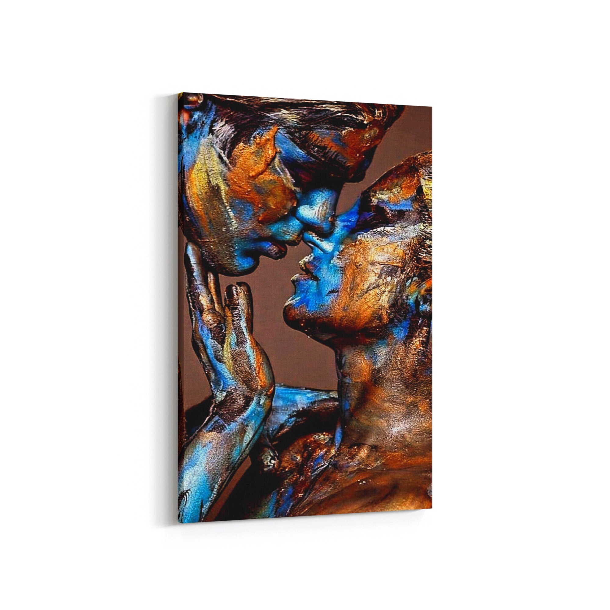 Abstract Couple Painting, Large Modern Home and Office Decor, House ...
