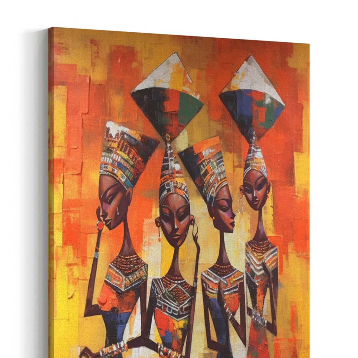 African Women Canvas Poster, African Contemporary Art, Wall Accessory ...