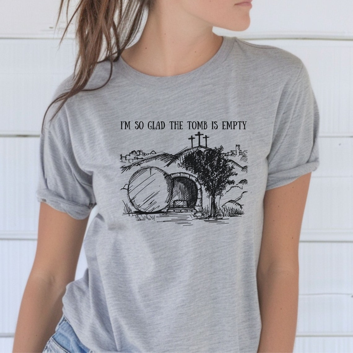 Christian Inspirational Shirt, Jesus Empty Tomb T-shirt, Sunday School ...