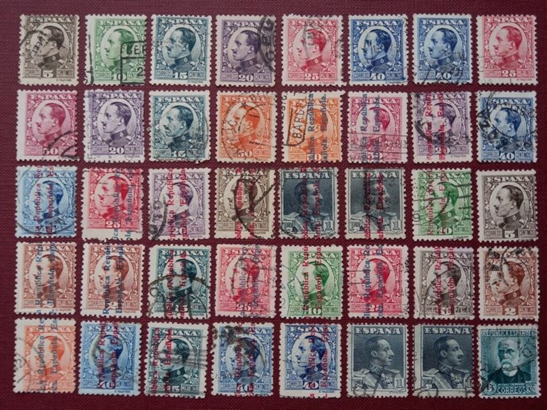 Set of Postage Stamps Spain 40 Pieces - Etsy