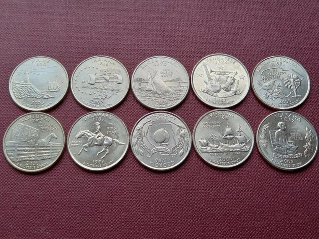 Dollar Quarter Coin Set 10 Pieces - Etsy
