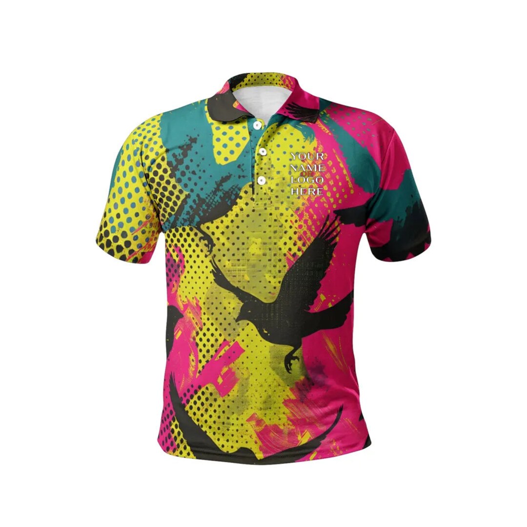 Crows Neon Halftone ,custom Shirts, Gifts, Athletic Wear, Disc Golf ...