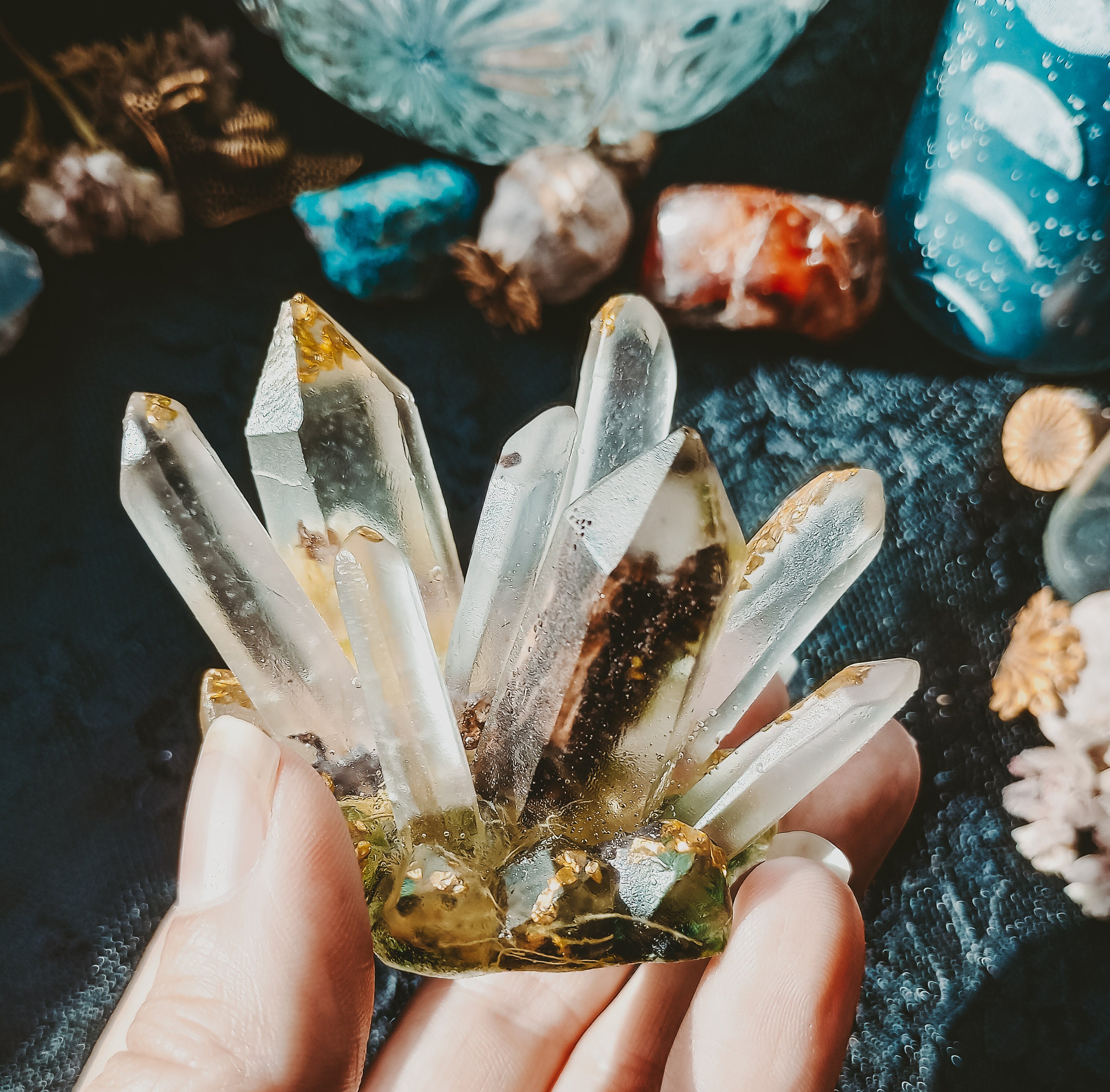 Forest Witch Resin Crystal Cluster Witchy Decor Mystical Altar Decor ...