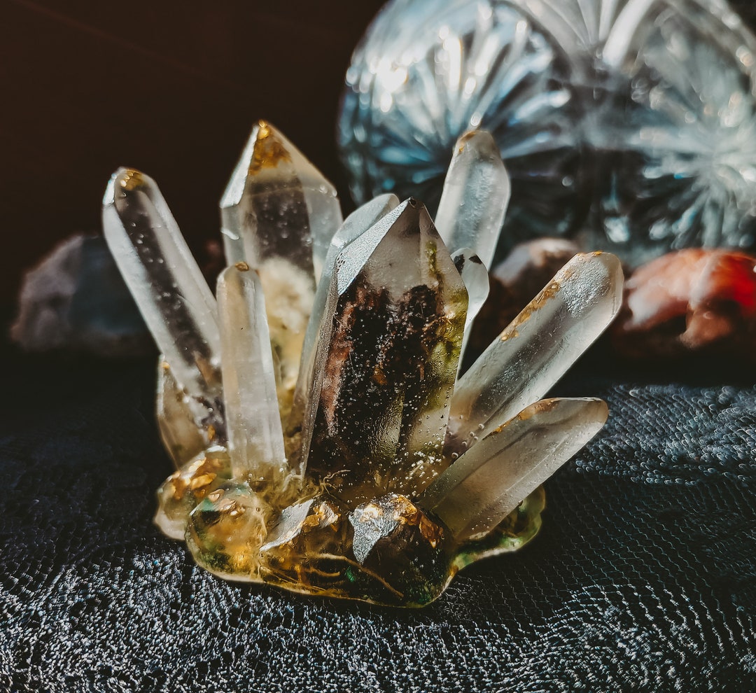 Forest Witch Resin Crystal Cluster Witchy Decor Mystical Altar Decor ...