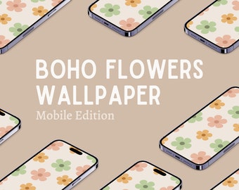 Boho Flower Desktop Wallpapers Abstract Minimalist Computer/pc/macbook ...