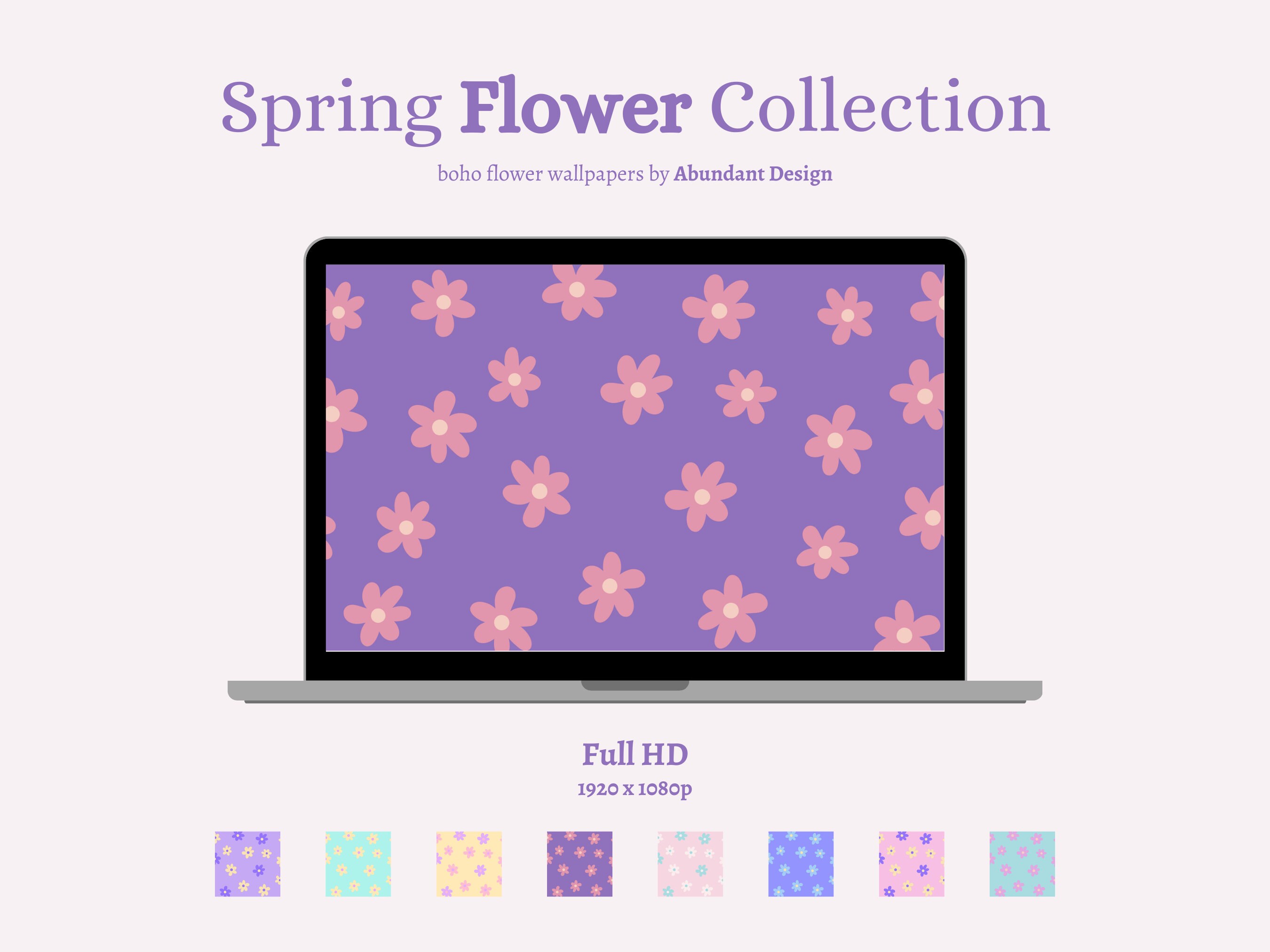 Spring Flower Desktop Wallpapers - Boho Flower Computer/pc/macbook ...