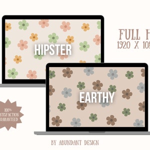 Boho Flower Desktop Wallpapers - Abstract Minimalist Computer/pc ...