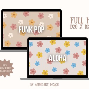 Boho Flower Desktop Wallpapers - Abstract Minimalist Computer/pc ...