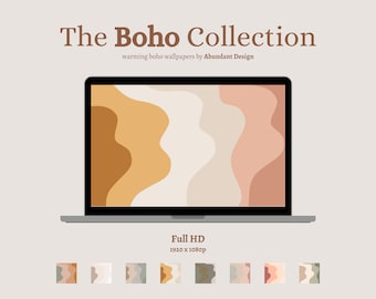 Boho Flower Desktop Wallpapers - Abstract Minimalist Computer/pc ...