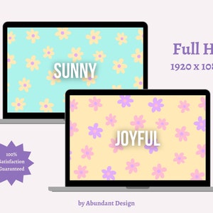 Boho Spring Flower Desktop Wallpaper: 8 Pc/mac Backgrounds (digital ...