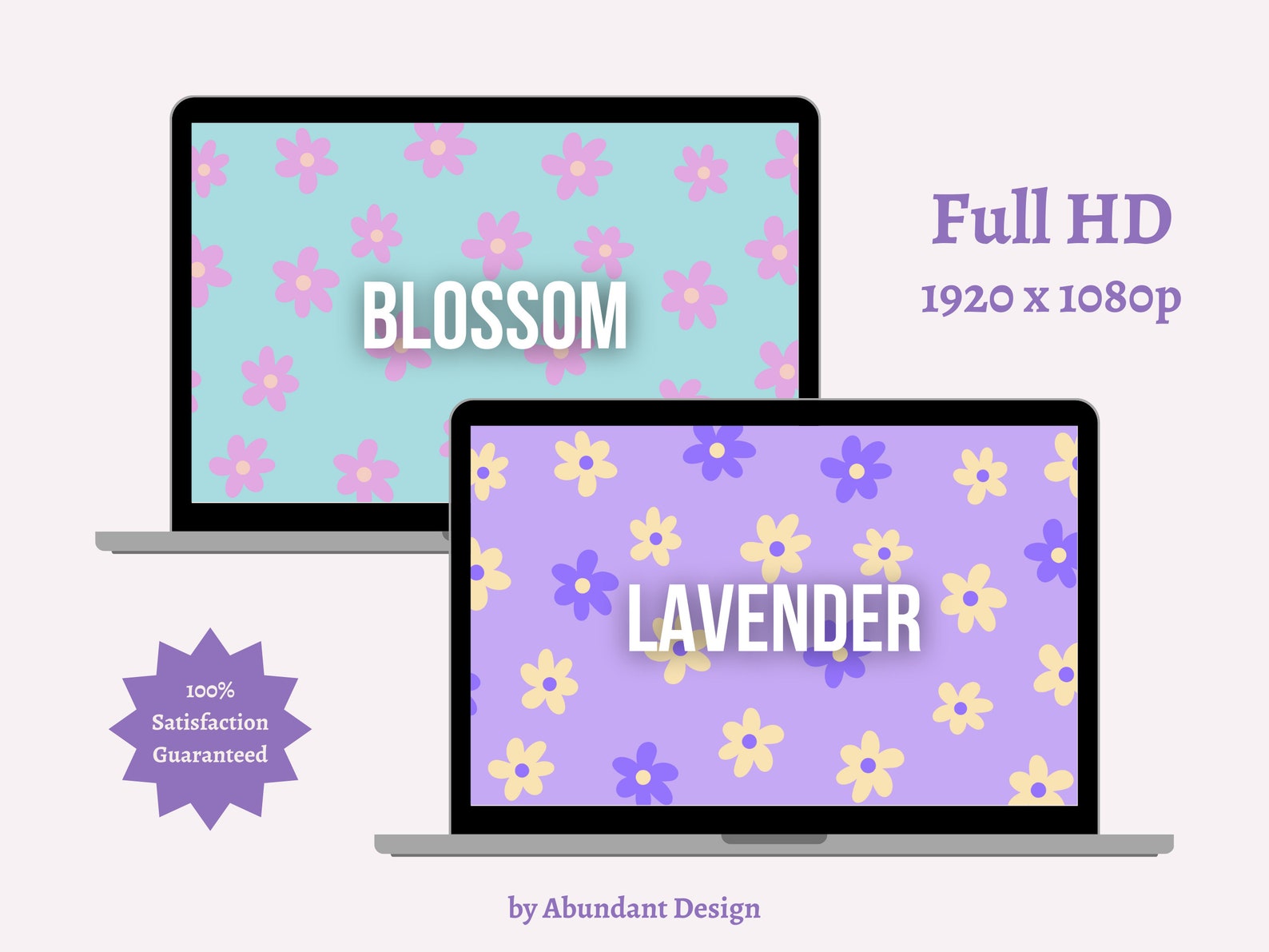 Boho Spring Flower Desktop Wallpaper: 8 Pc/mac Backgrounds (digital ...