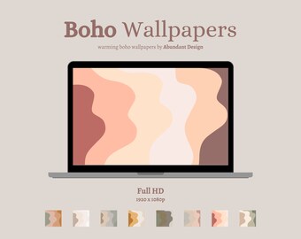 Boho Flower Desktop Wallpapers Abstract Minimalist Computer/pc/macbook ...