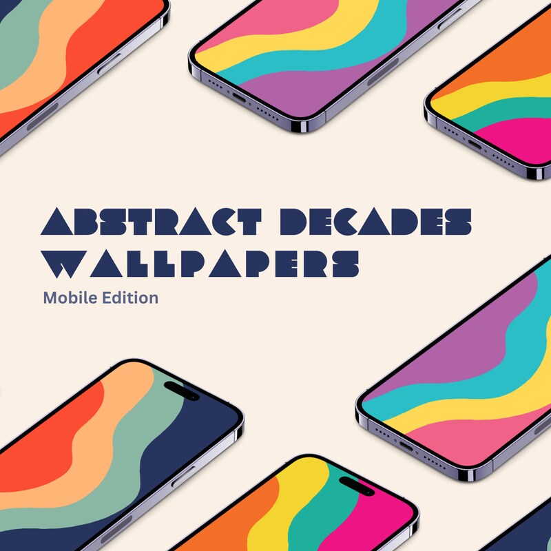 Retro Wavy Wallpaper - Etsy