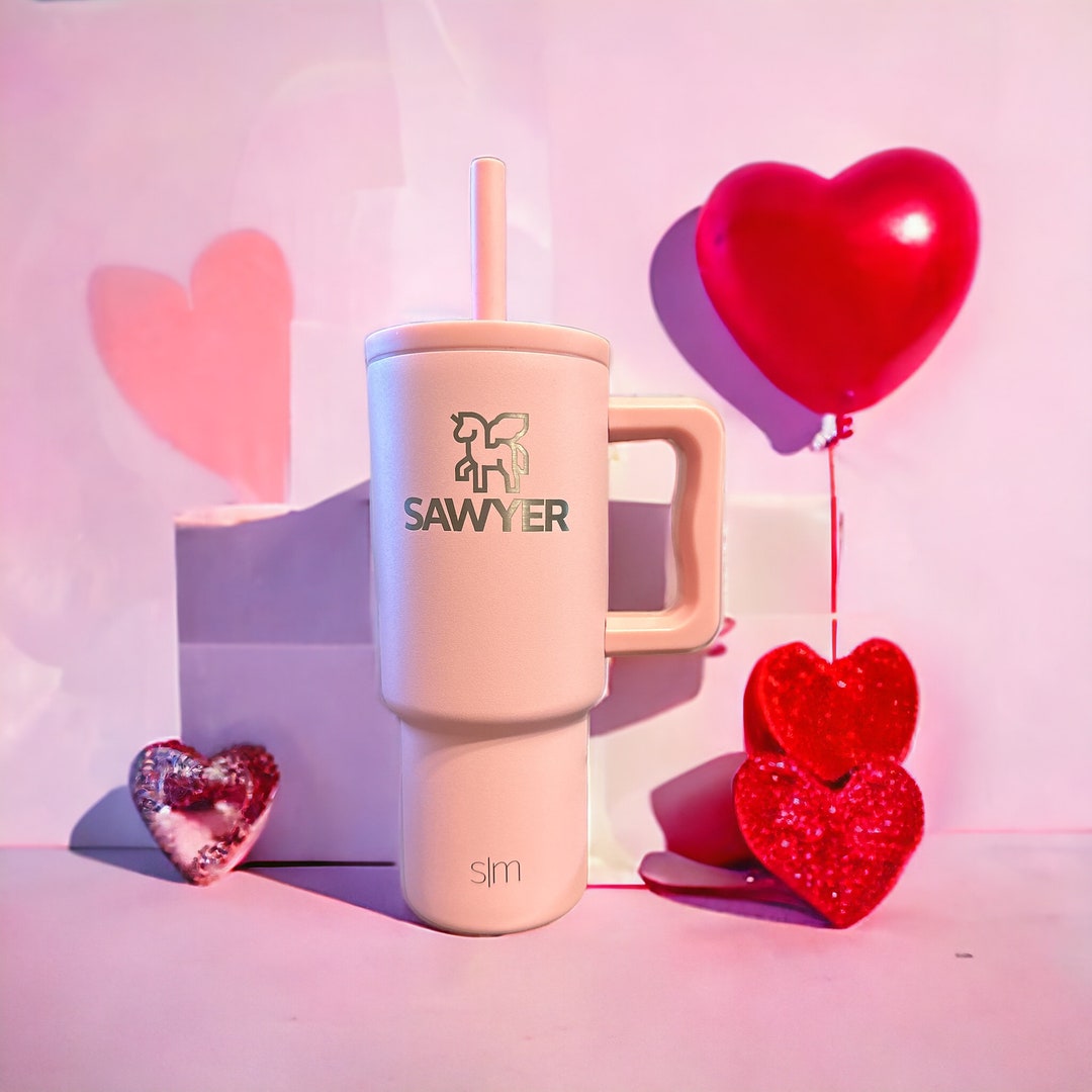 Mini Stanley Style 24 Ounce No Spill Custom Engraved Cup With a Custom ...