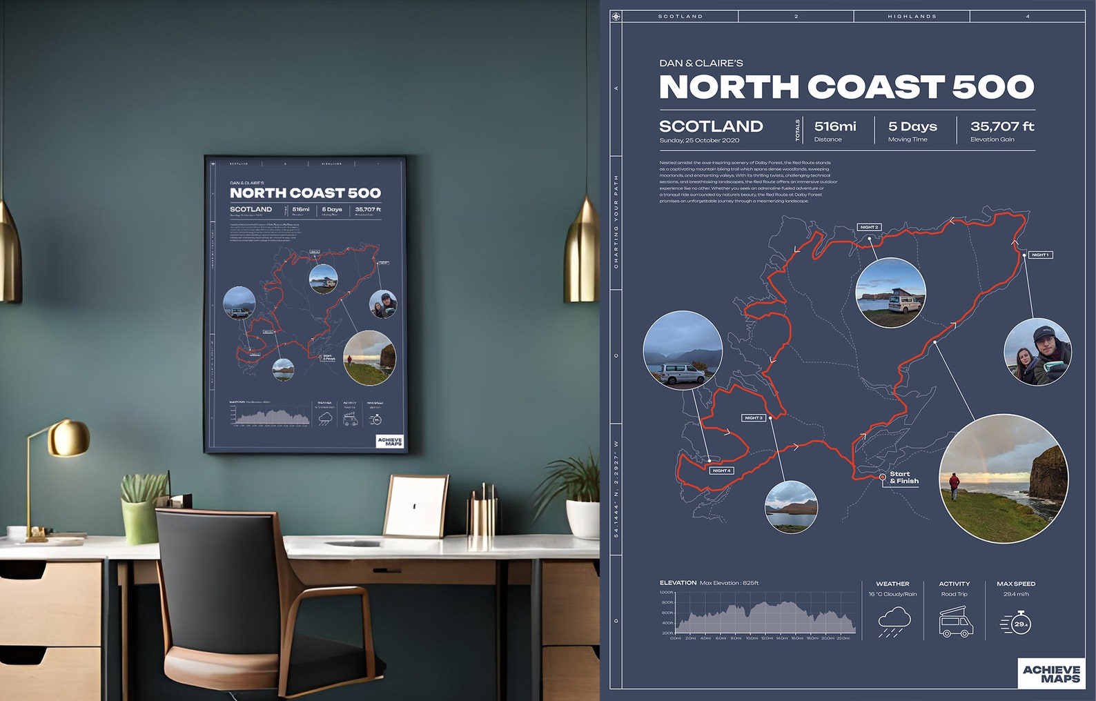 Personalised Custom Trail Map Posters, Any Location, Change Text ...