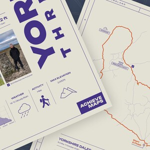 Personalised Custom Trail Map Posters, Any Location, Change Text ...