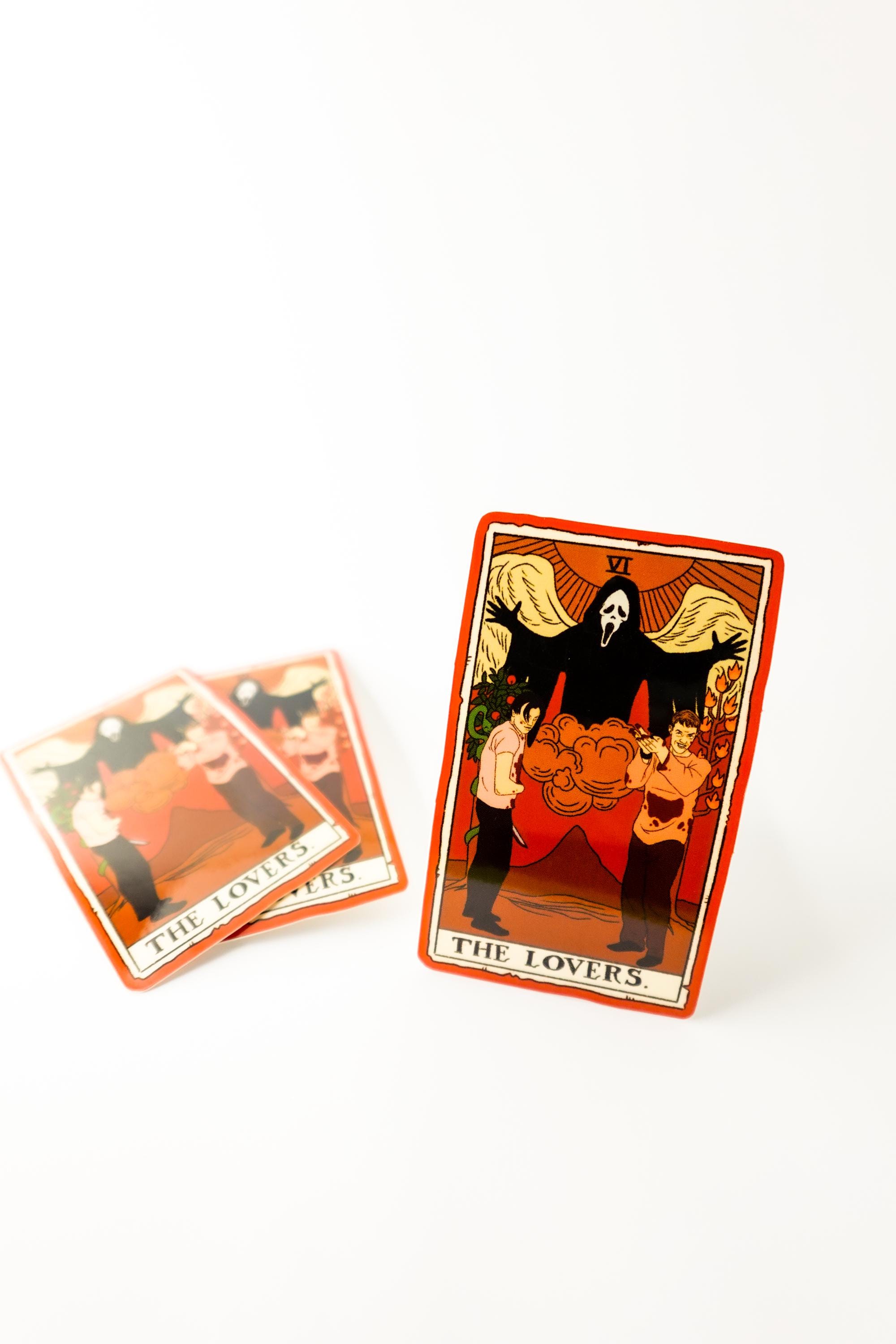 The Lovers Tarot Card Scream Ghostface Billy and Stu Sticker - Etsy