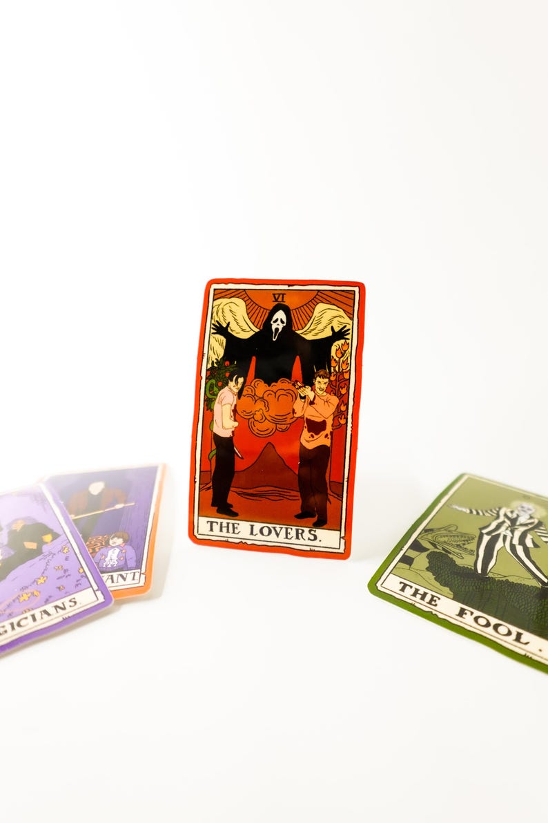 The Lovers Tarot Card Scream Ghostface Billy and Stu Sticker - Etsy