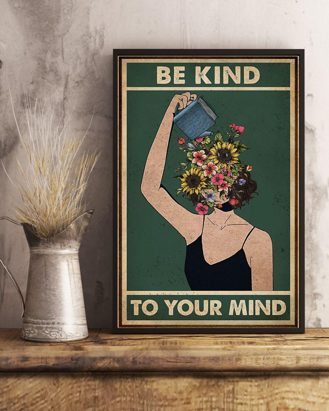 Be Kind to Your Mind Poster, Book Vintage Lover Poster, Book Canvas ...