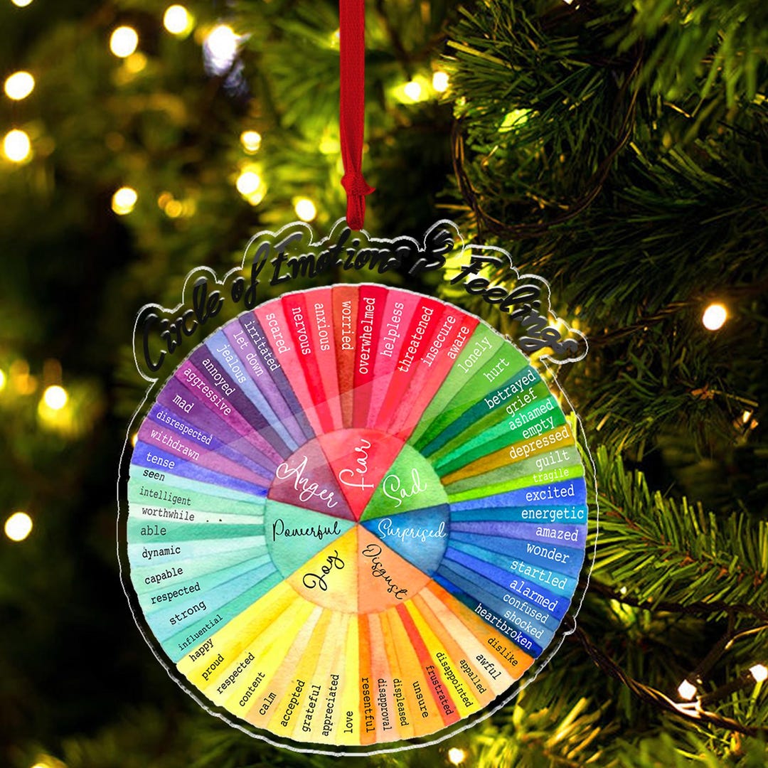 Circle of Emotions & Feeling Ornament, Social Worker Ornament Gift ...