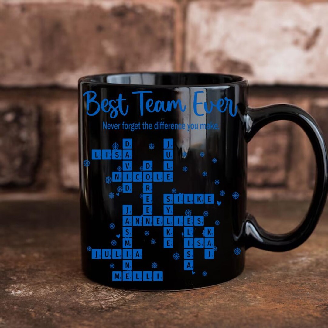 Best Team Ever Scrabble Funny Cup - Coworker Personalized Christmas ...