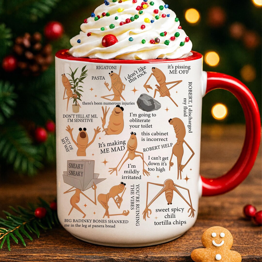 Marcus the Worm I Don't Like This Rock Ceramic Mug 15oz, Funny Meme ...