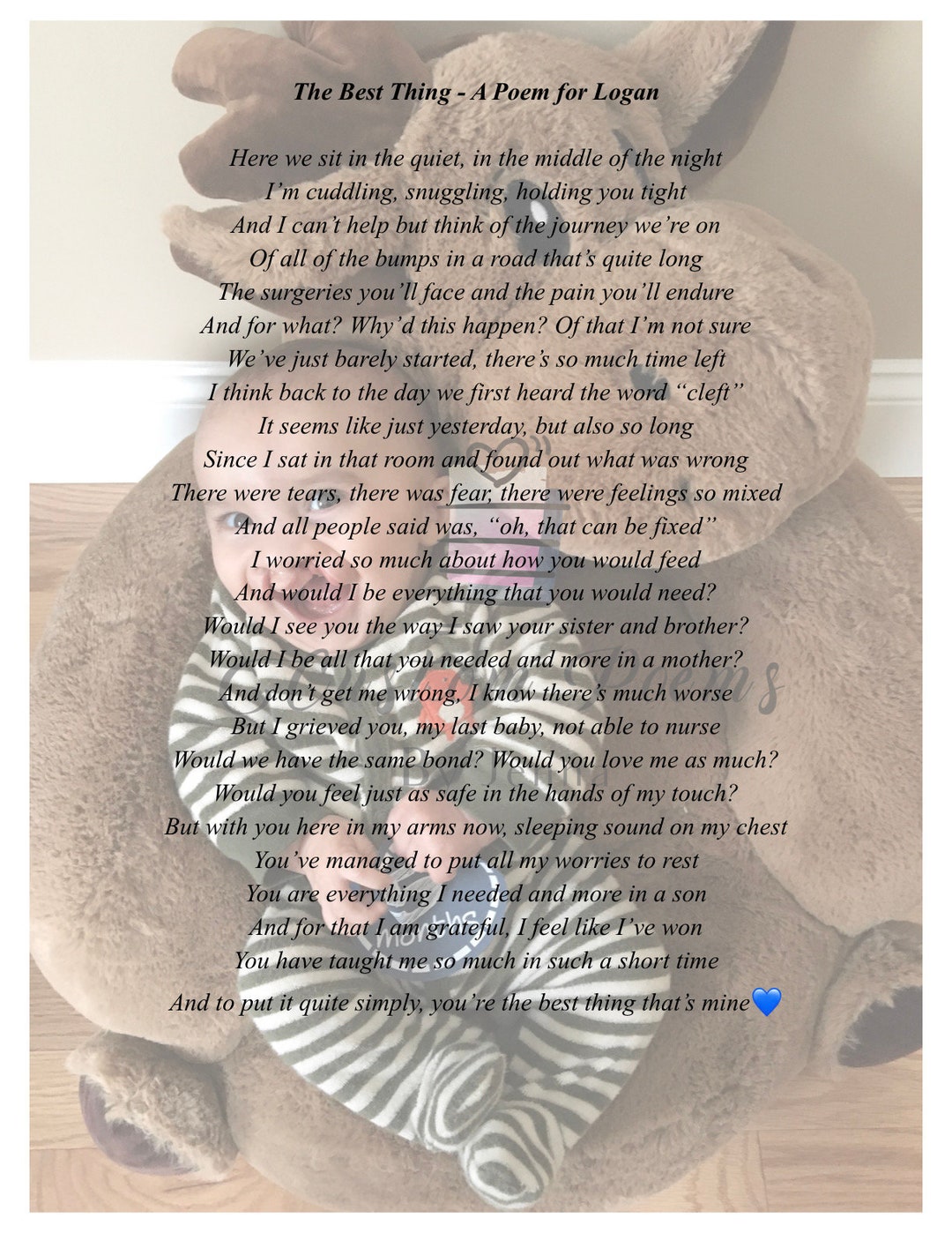 Custom Cleft Family Poem – Personalized Digital Image - Etsy