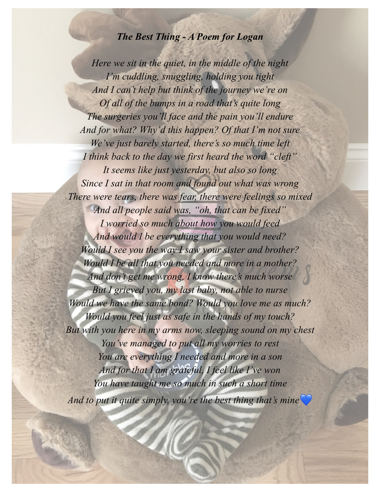 The Best Thing - a Semi Customized Poem for Cleft Families. Digital ...